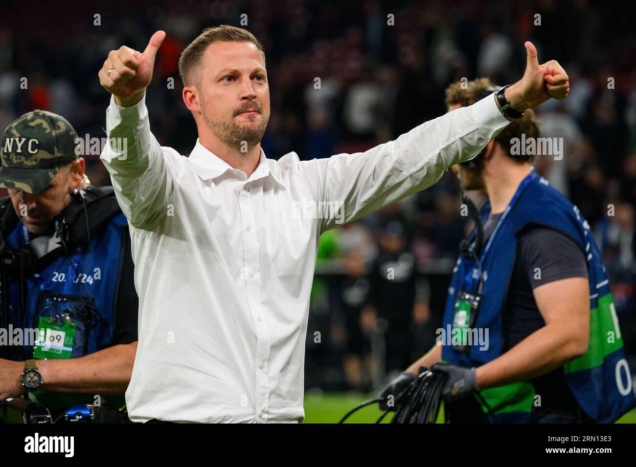 Copenhagen, Denmark. 30th Aug, 2023. Head coach Jacob Neestrup of FC ...