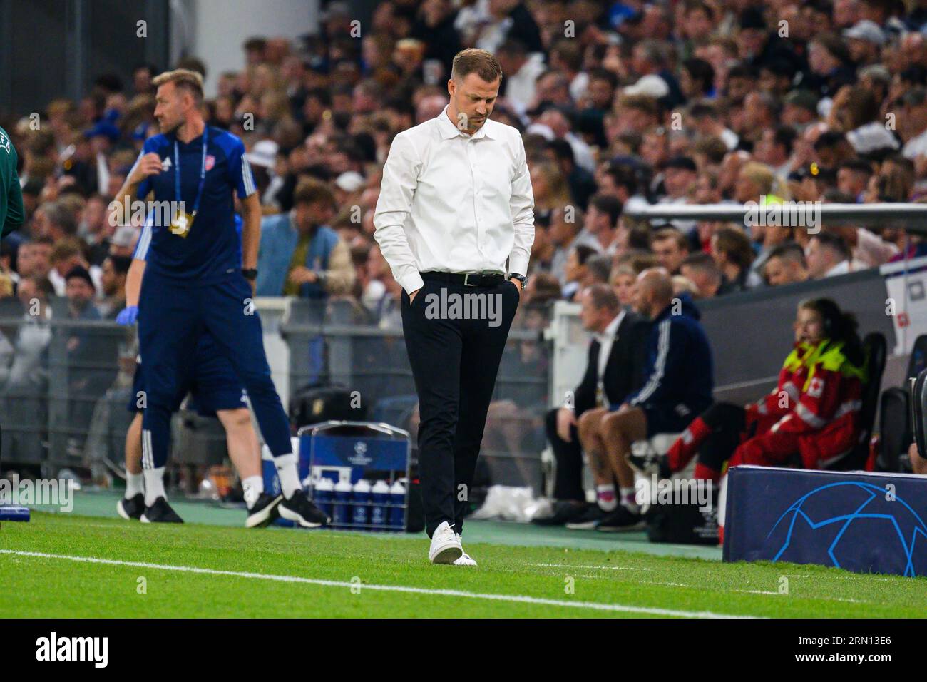 Copenhagen, Denmark. 30th Aug, 2023. Head coach Jacob Neestrup of FC ...