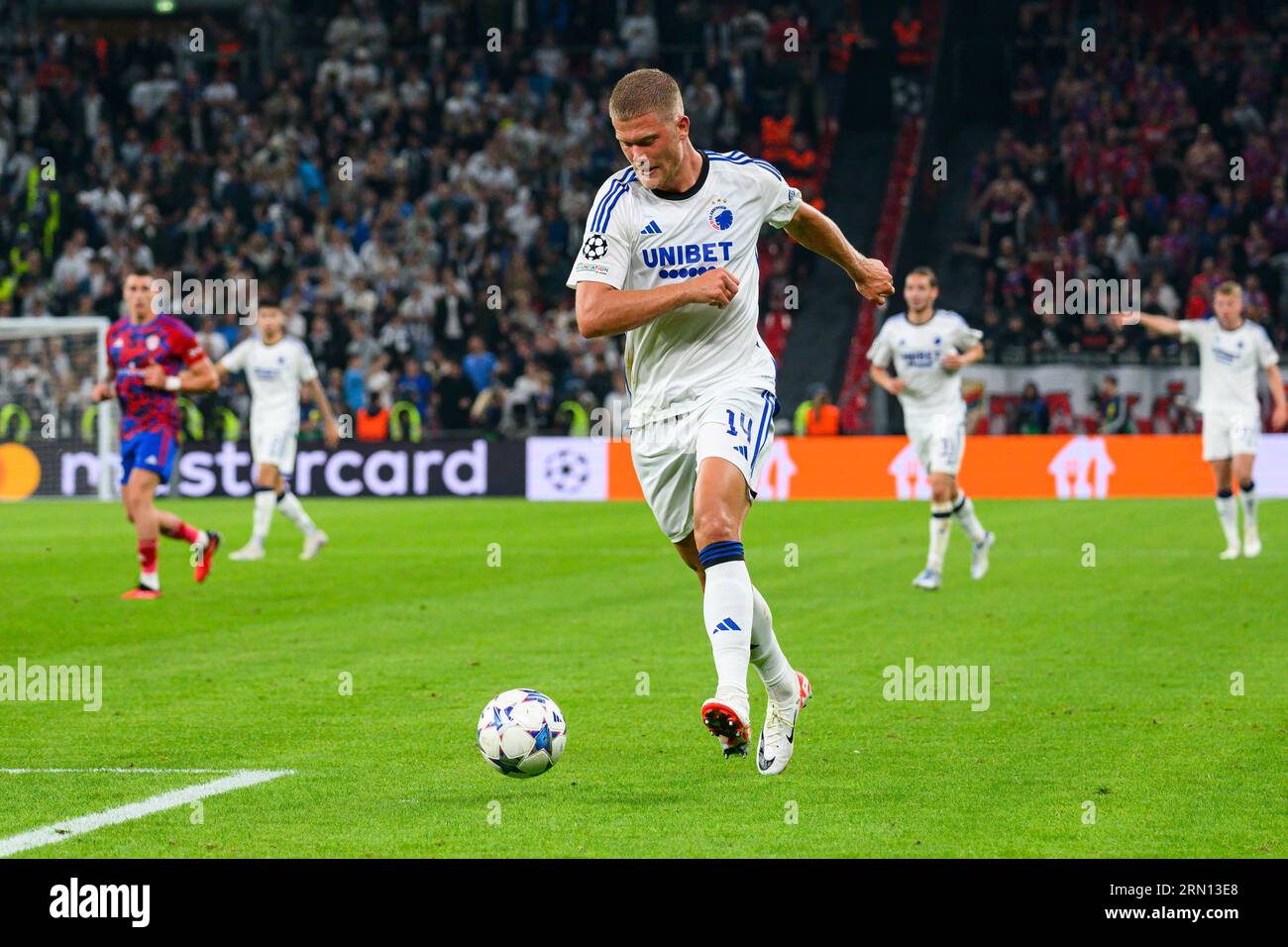 Copenhagen, Denmark. 30th Aug, 2023. Andreas Cornelius (14) of FC Copenhagen seen during the ...