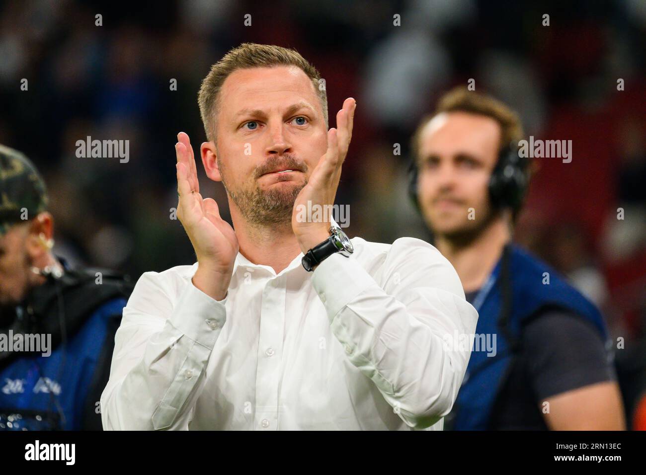 Copenhagen, Denmark. 30th Aug, 2023. Head coach Jacob Neestrup of FC ...