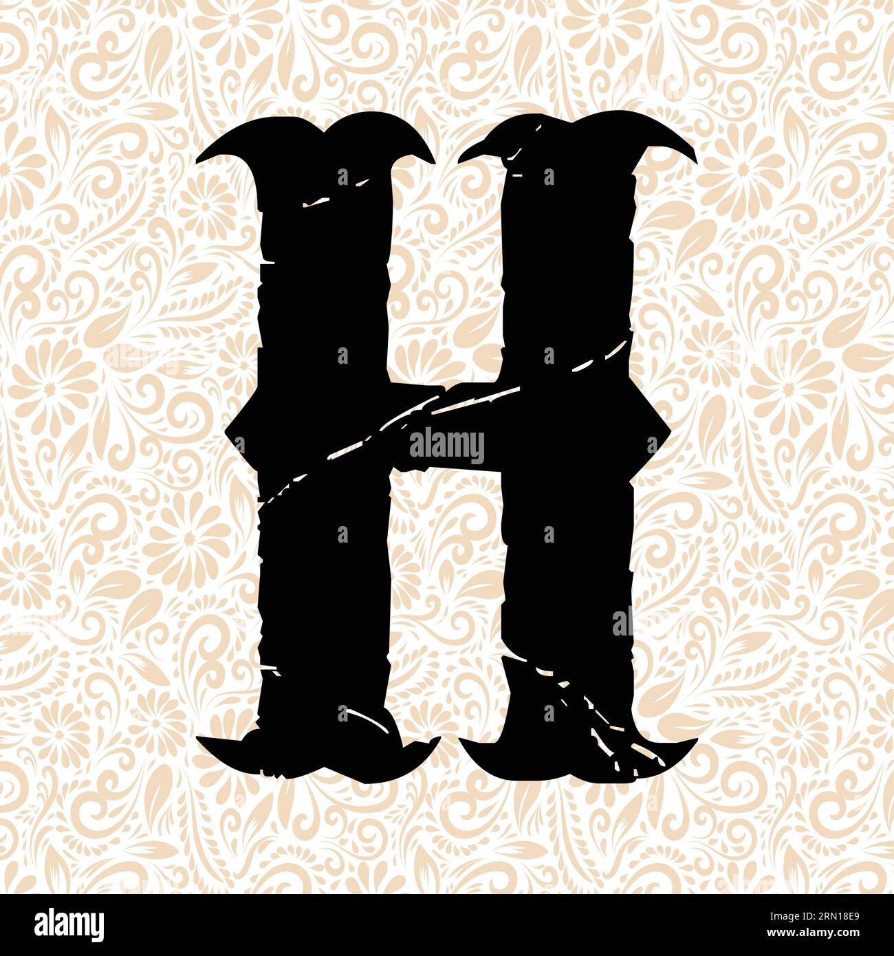 Carnival Alphabet H UPPER , Black alphabet vector, alphabet vector ...
