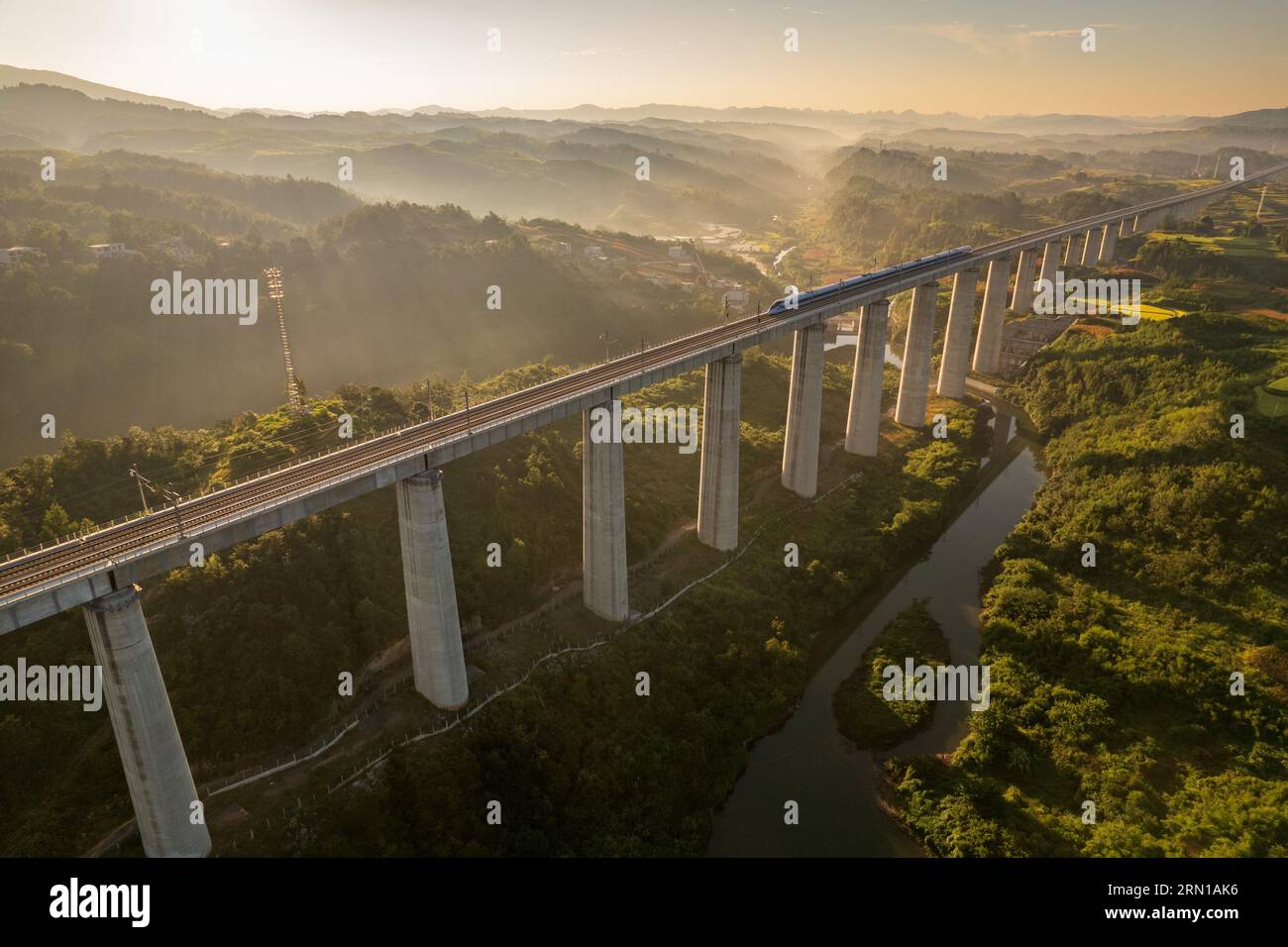 Nanning/Guiyang. 31st Aug, 2023. This aerial photo taken on Aug. 31 ...