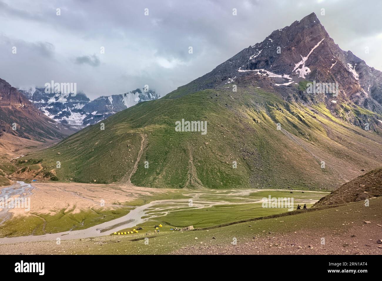 Beautiful river campsite at Denora, Warwan Valley, Pir Panjal Range ...