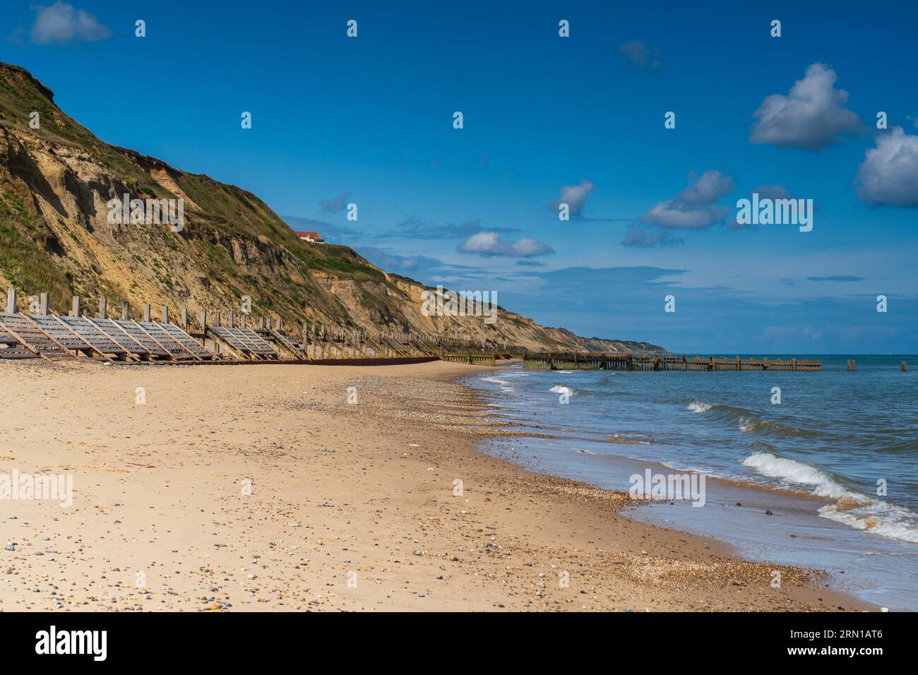 View of the cliffs on the beach in Trimmingham North Norfolk, UK Stock ...