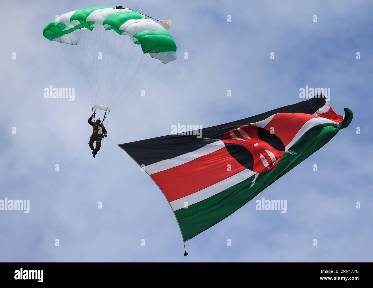 Parachuter into stadium hi-res stock photography and images - Alamy
