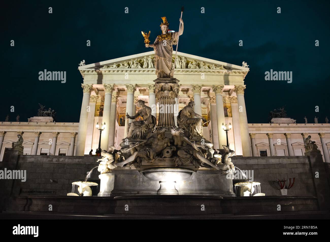 The Pallas Athena Fountain and the Austrian Parliament Building ...