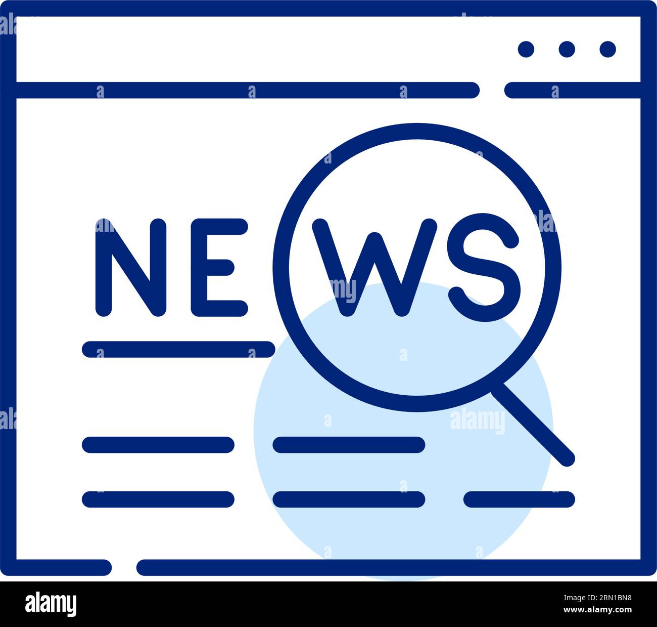 Reading newspaper magnifying glass Stock Vector Images - Alamy