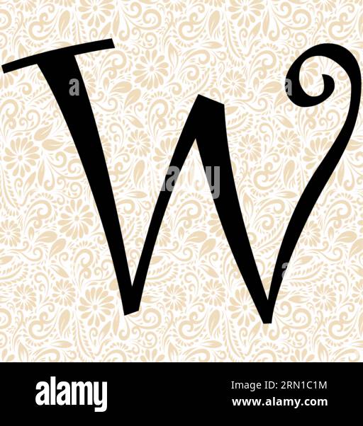Curlz Alphabet W UPPER , Black alphabet vector, alphabet vector ...