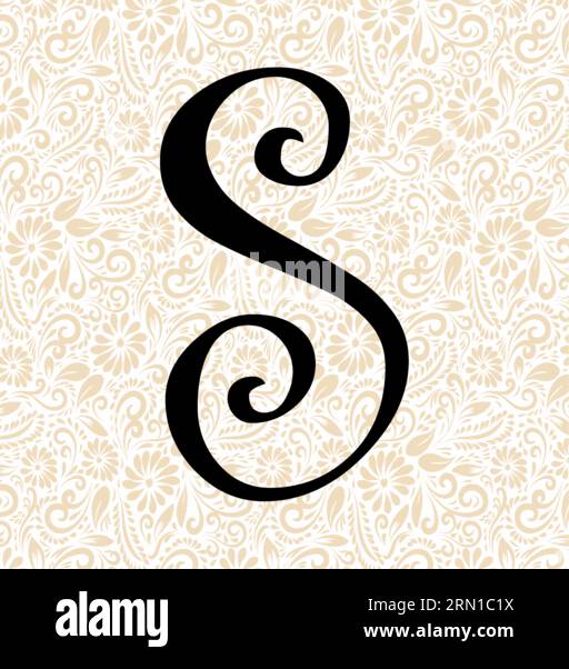 Curlz Alphabet S UPPER , Black alphabet vector, alphabet vector ...