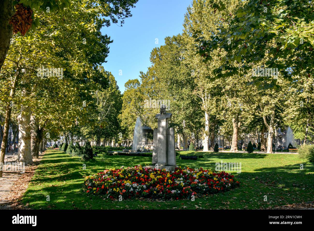 The Beautiful Zrinjevac Park on a Summer Day - Zagreb, Croatia Stock ...