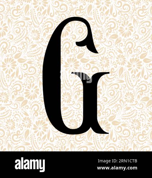 Fishtail Alphabet G , Black alphabet vector, alphabet vector, alphabet ...