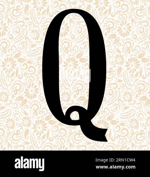 Fishtail Alphabet Q , Black alphabet vector, alphabet vector, alphabet ...