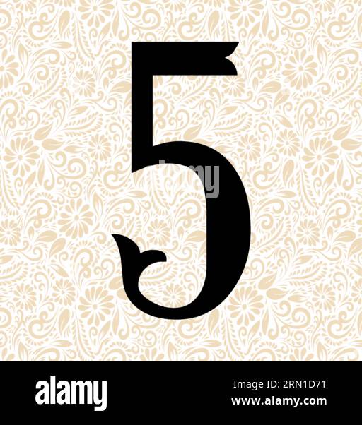 Fancy Number 5 Fonts