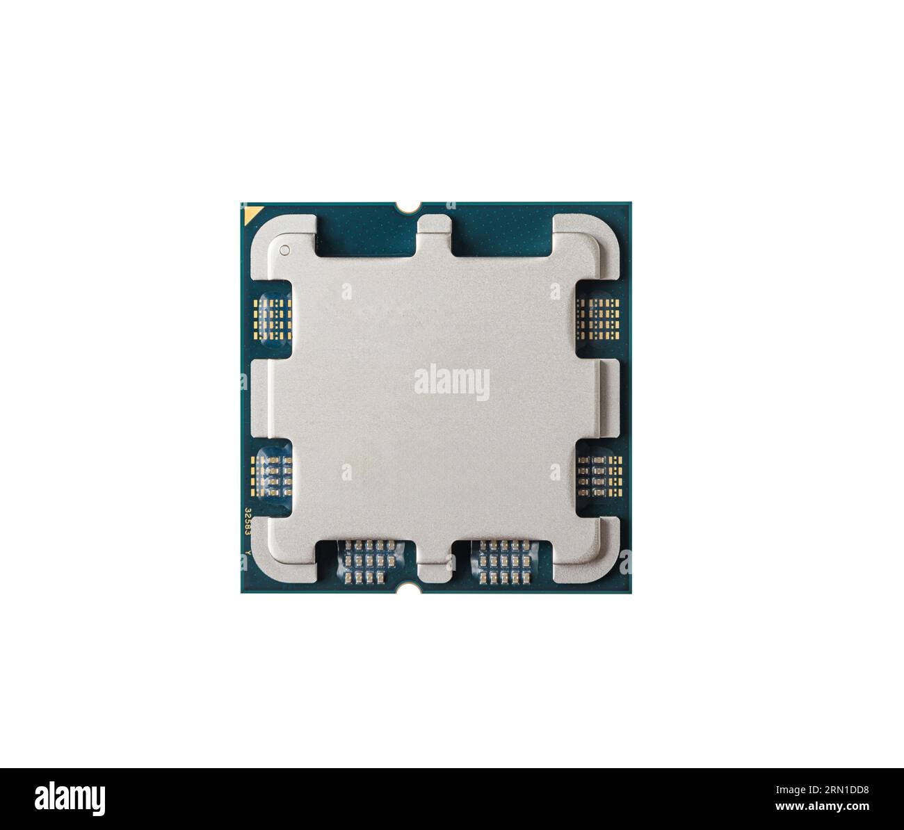 Modern pc processor isolated on white Stock Photo - Alamy