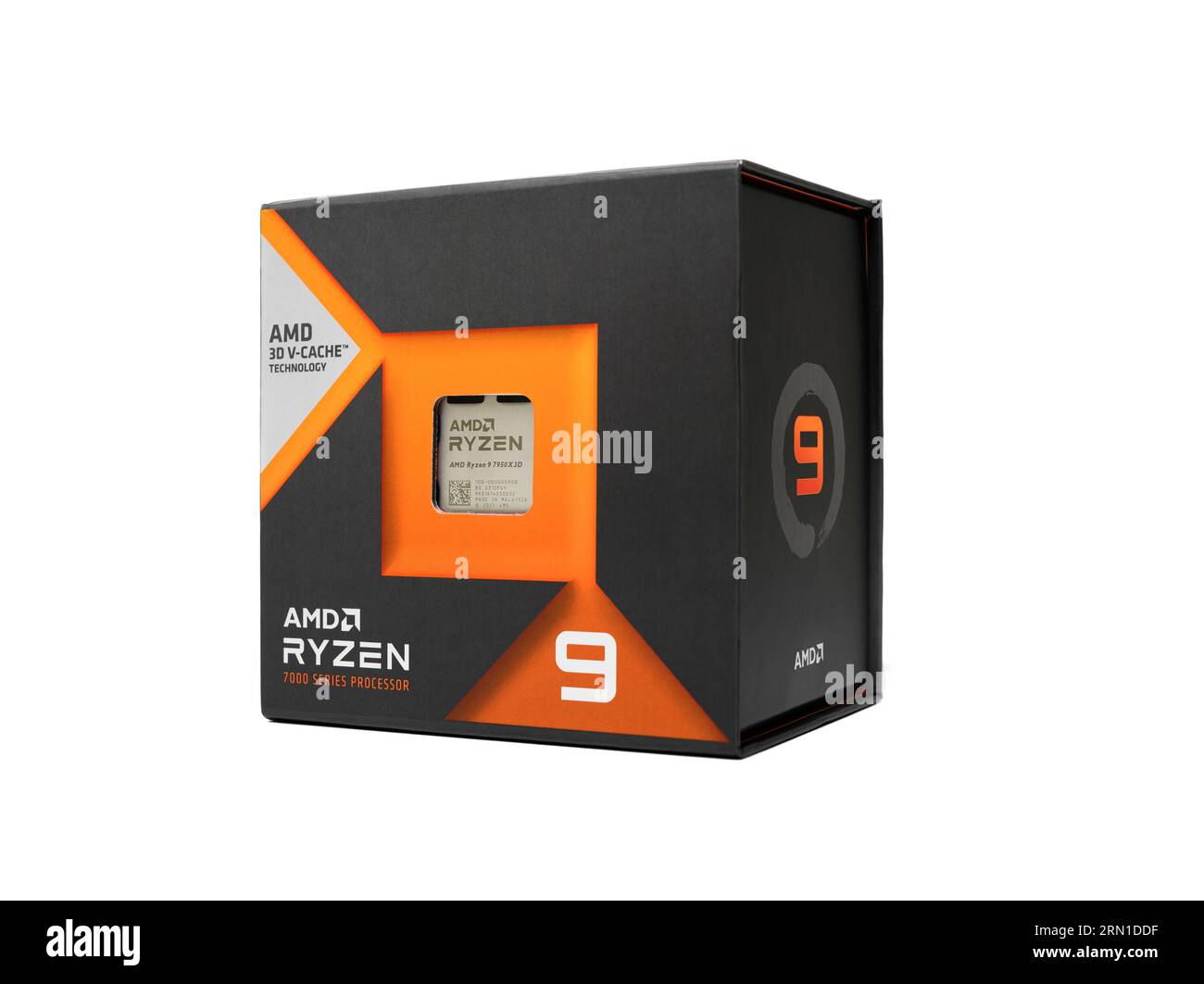 AMD Ryzen 9 7950X3D processor close-up. Studio shot Stock Photo - Alamy