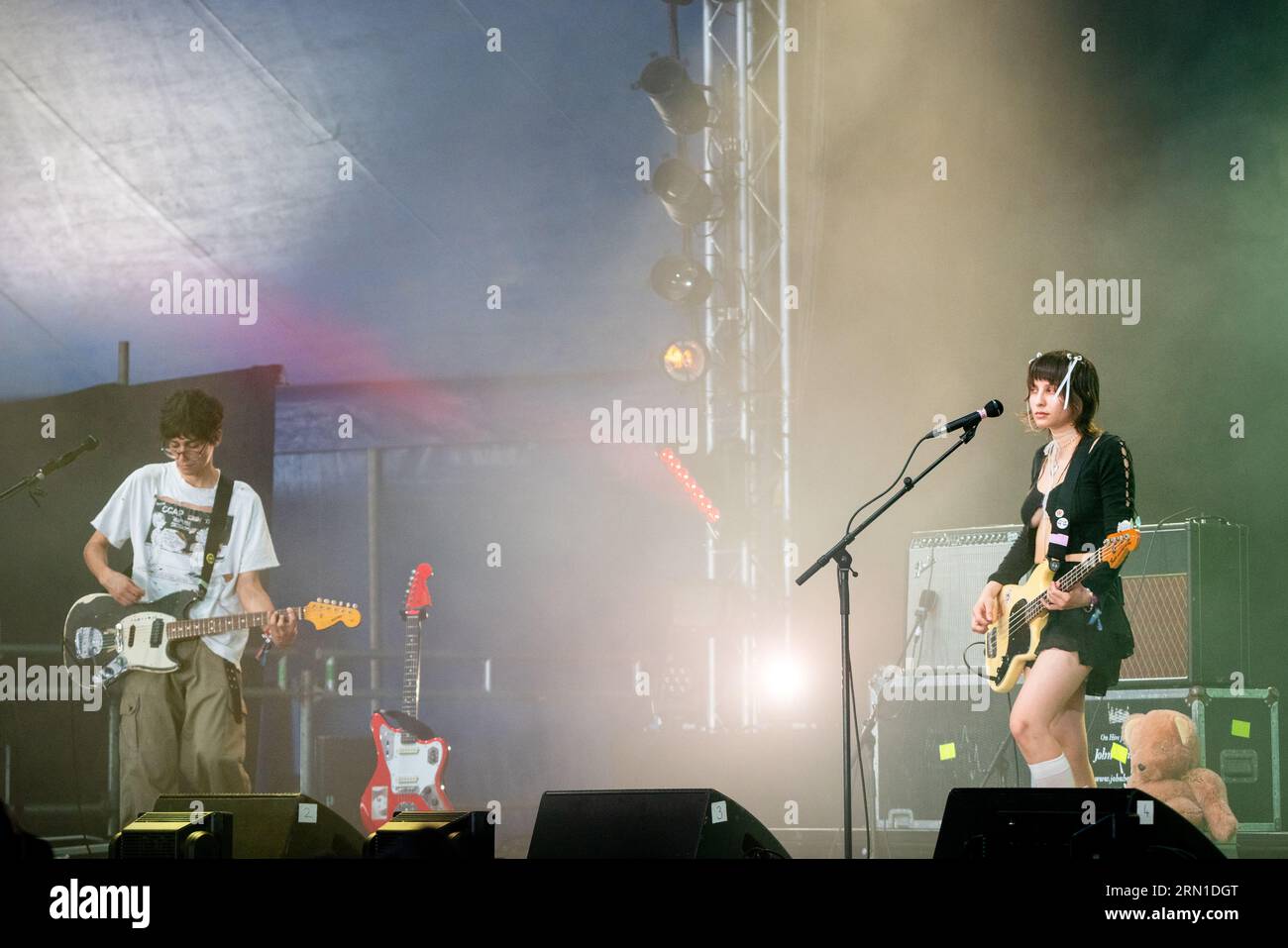 Keyan Zand and Alex Brady of Julie – a band from Orange County – at ...