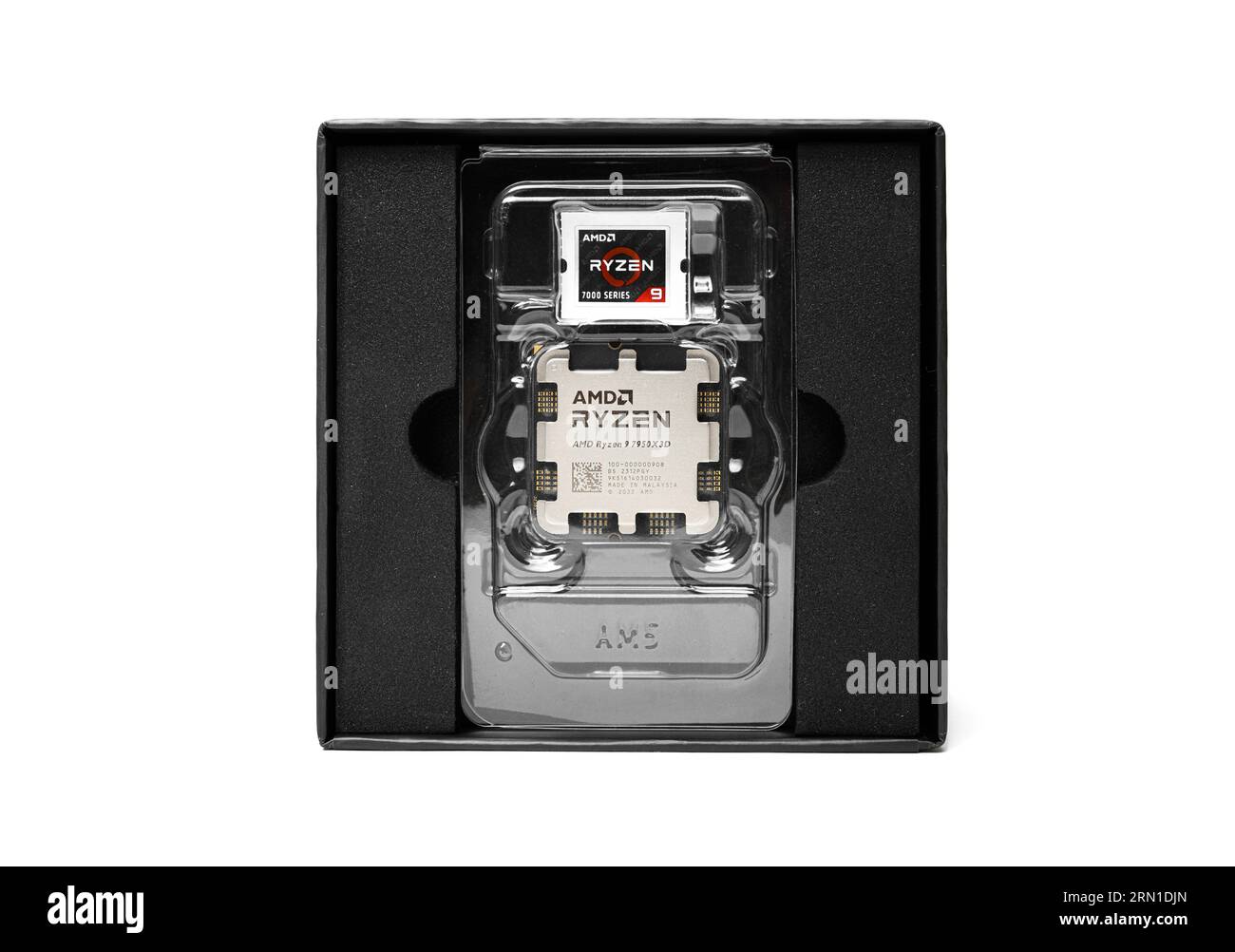 AMD Ryzen 9 7950X3D processor close-up. Studio shot Stock Photo - Alamy