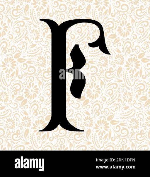 Fishtail Alphabet F , Black alphabet vector, alphabet vector, alphabet ...
