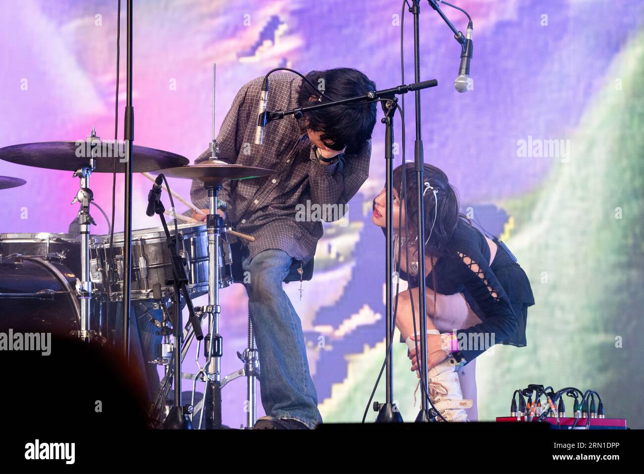 Alex Brady and Dillon Lee of Julie – a band from Orange County – at ...