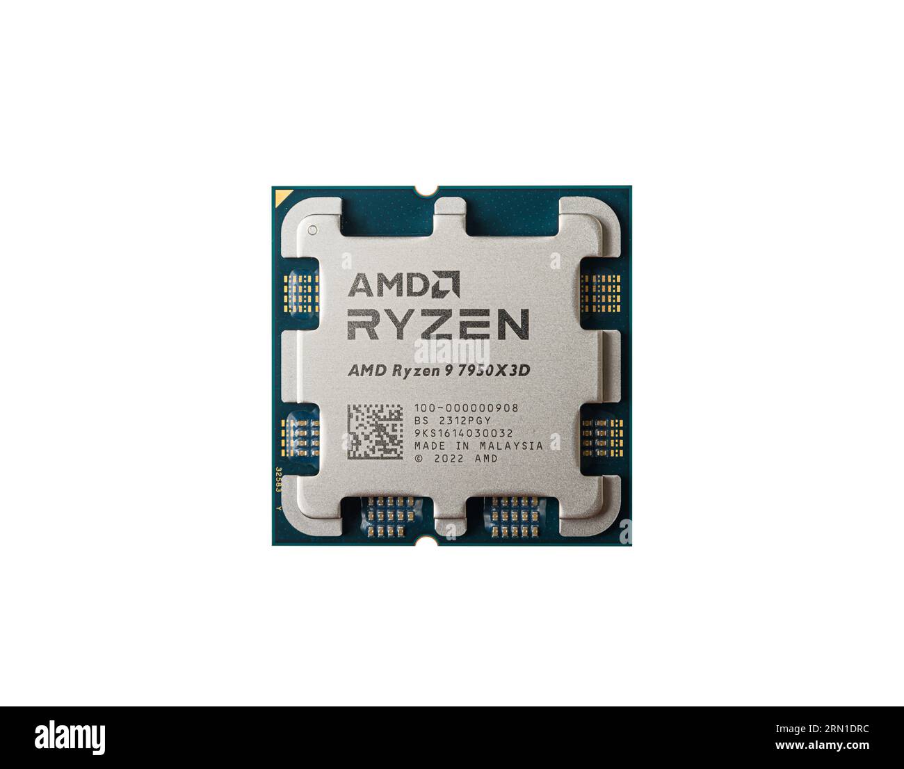 AMD Ryzen 9 7950X3D processor close-up. Studio shot Stock Photo - Alamy