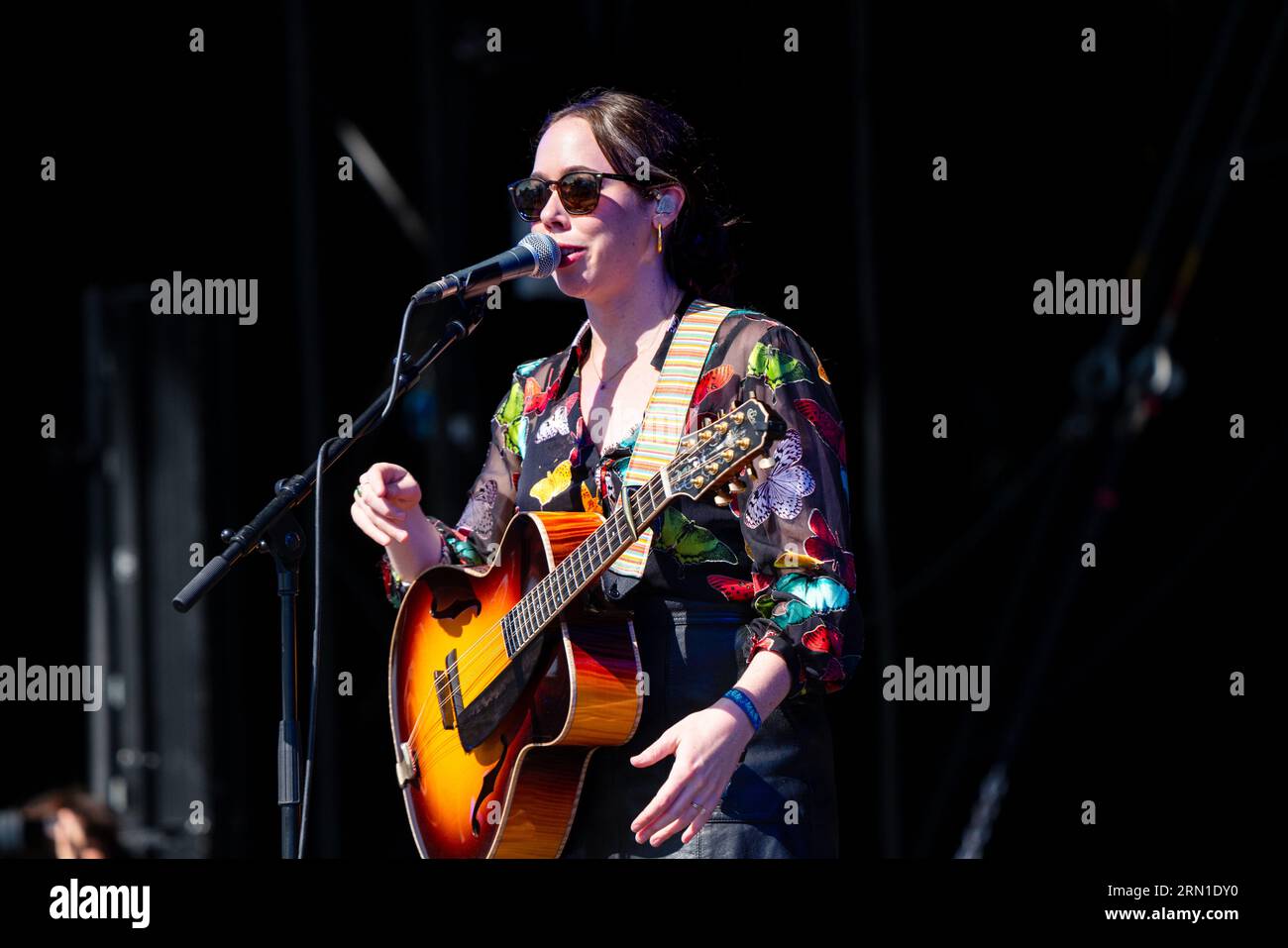 Sarah Jarosz on the Mountain Stage at Green Man Festival in Wales, UK ...