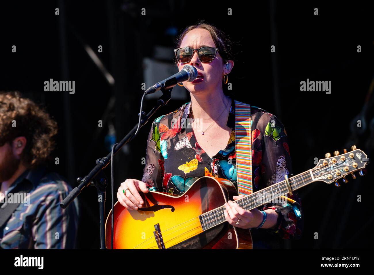 Sarah Jarosz on the Mountain Stage at Green Man Festival in Wales, UK ...