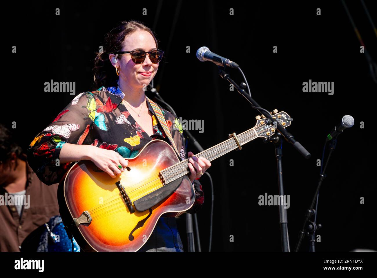 Sarah Jarosz on the Mountain Stage at Green Man Festival in Wales, UK ...