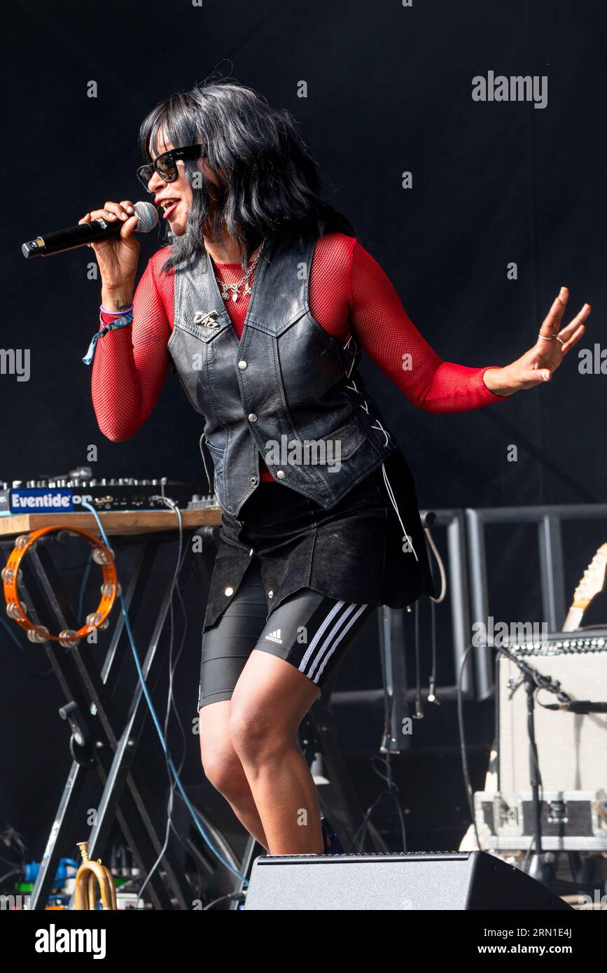 Nuha Ruby Ra plays the Walled Garden Stage at Green Man Festival in ...
