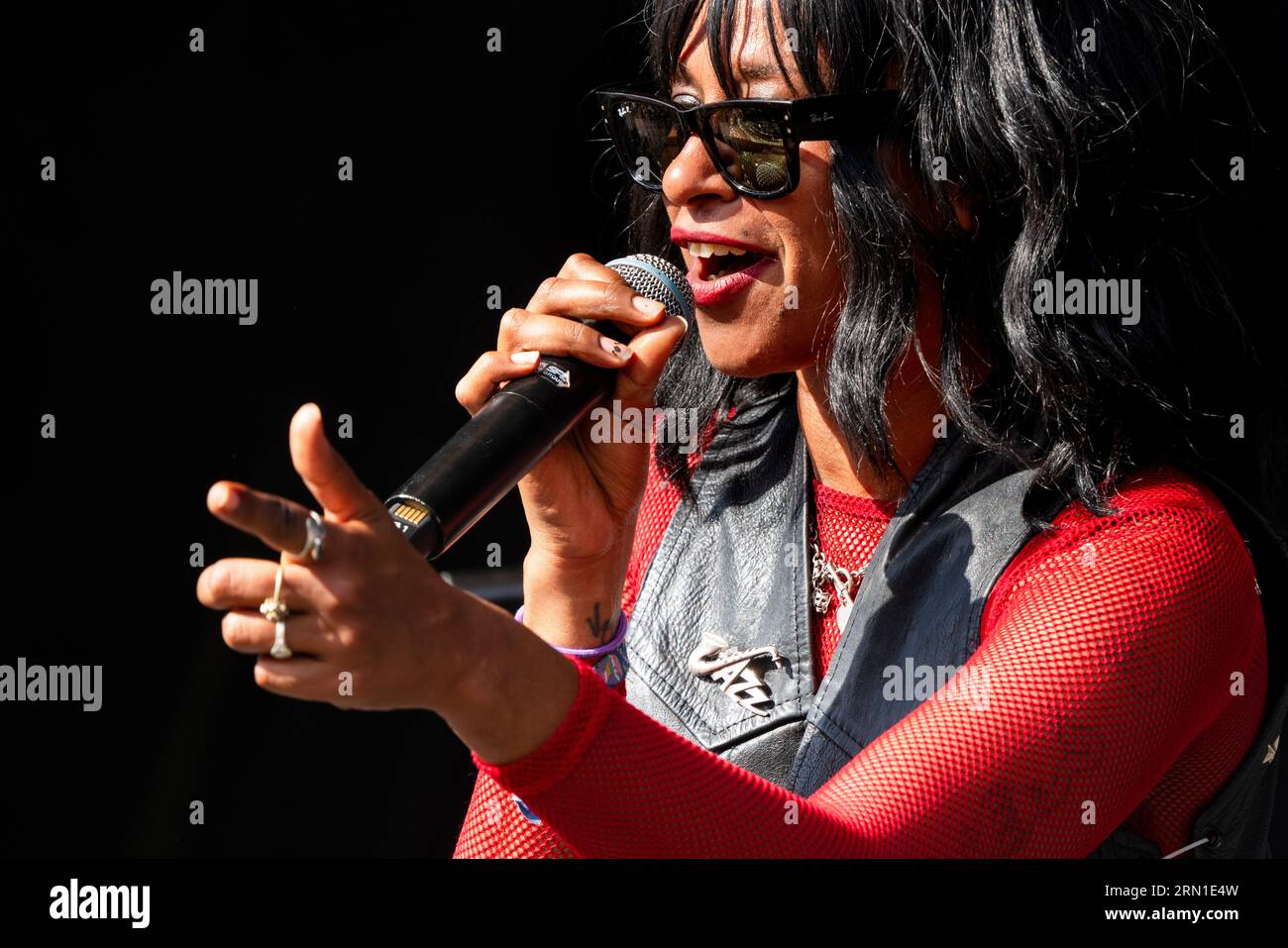 Nuha Ruby Ra plays the Walled Garden Stage at Green Man Festival in ...