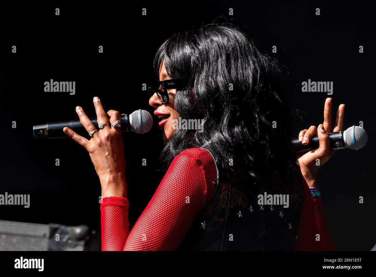 Nuha Ruby Ra plays the Walled Garden Stage at Green Man Festival in ...