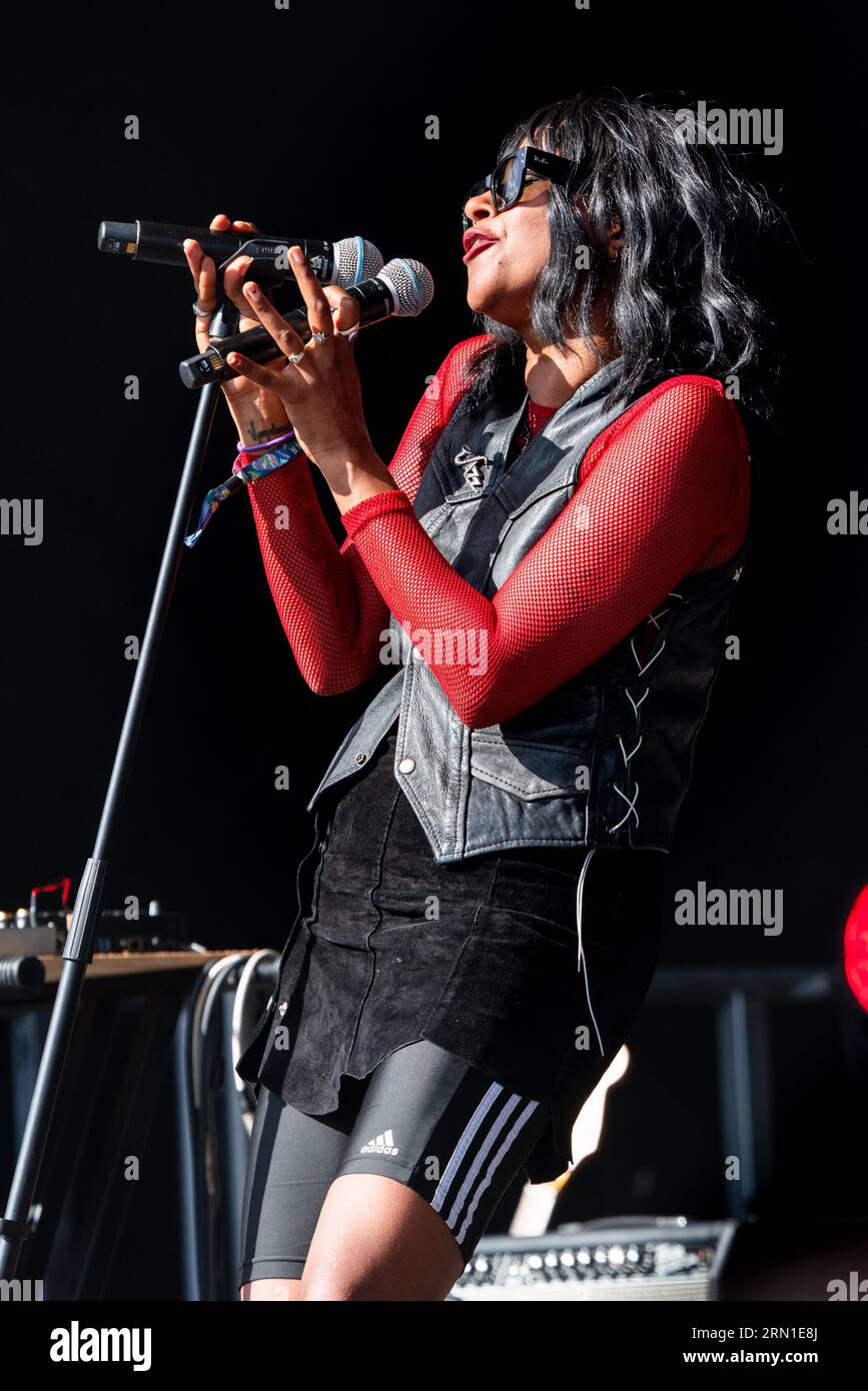 Nuha Ruby Ra plays the Walled Garden Stage at Green Man Festival in ...