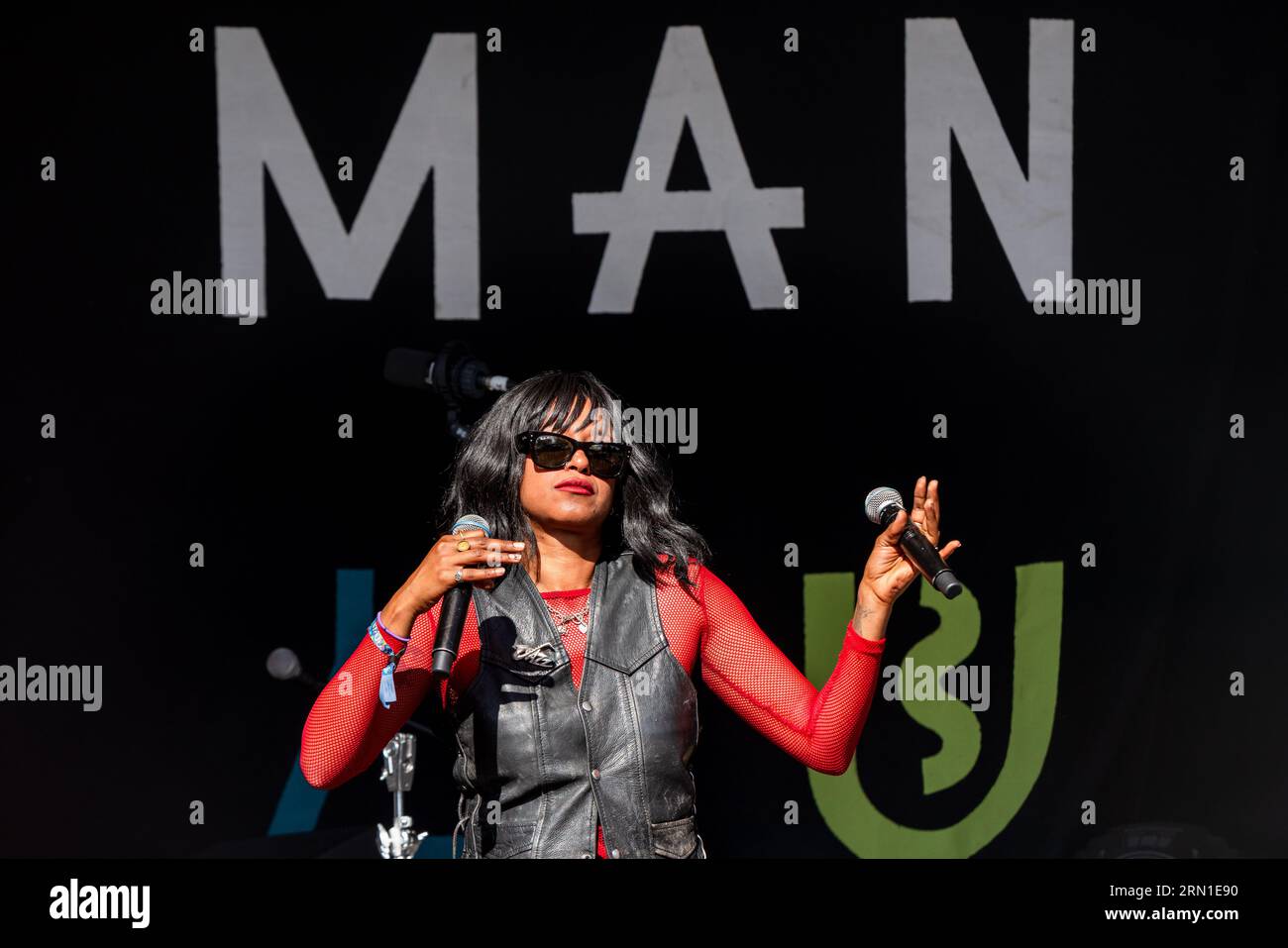 Nuha Ruby Ra plays the Walled Garden Stage at Green Man Festival in ...