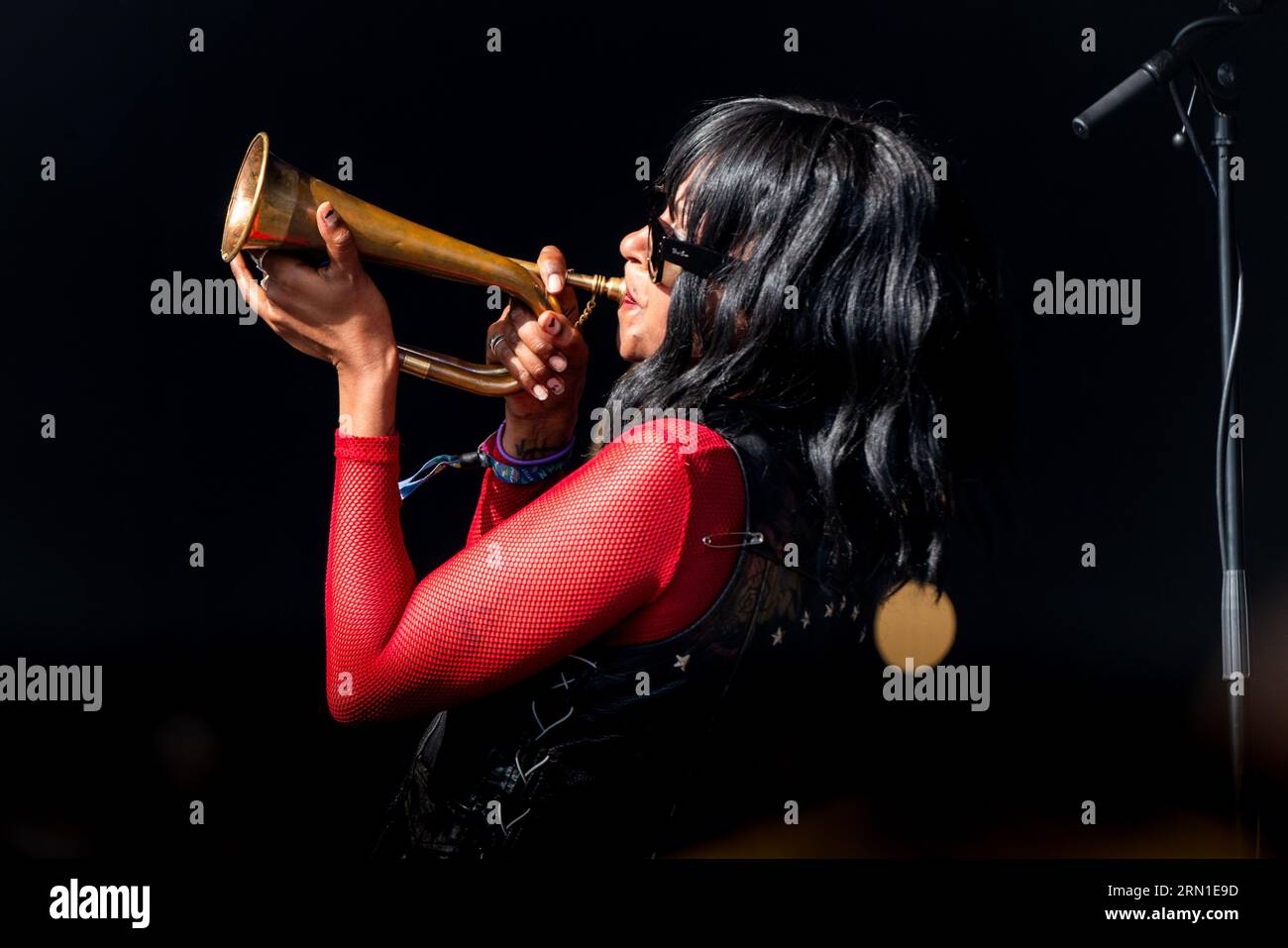 Nuha Ruby Ra plays the Walled Garden Stage at Green Man Festival in ...