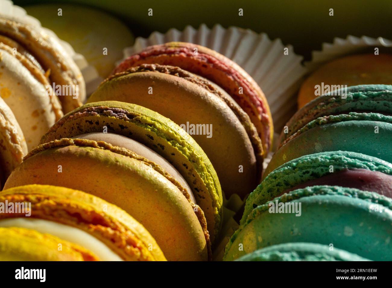 colorful macarons. Mcaroons. Close up, background Stock Photo - Alamy