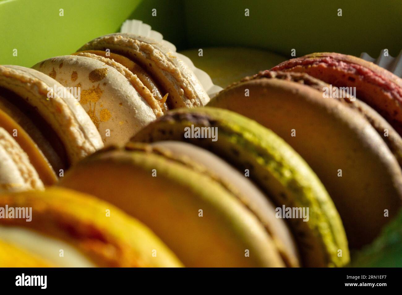 colorful macarons. Mcaroons. Close up, background Stock Photo - Alamy