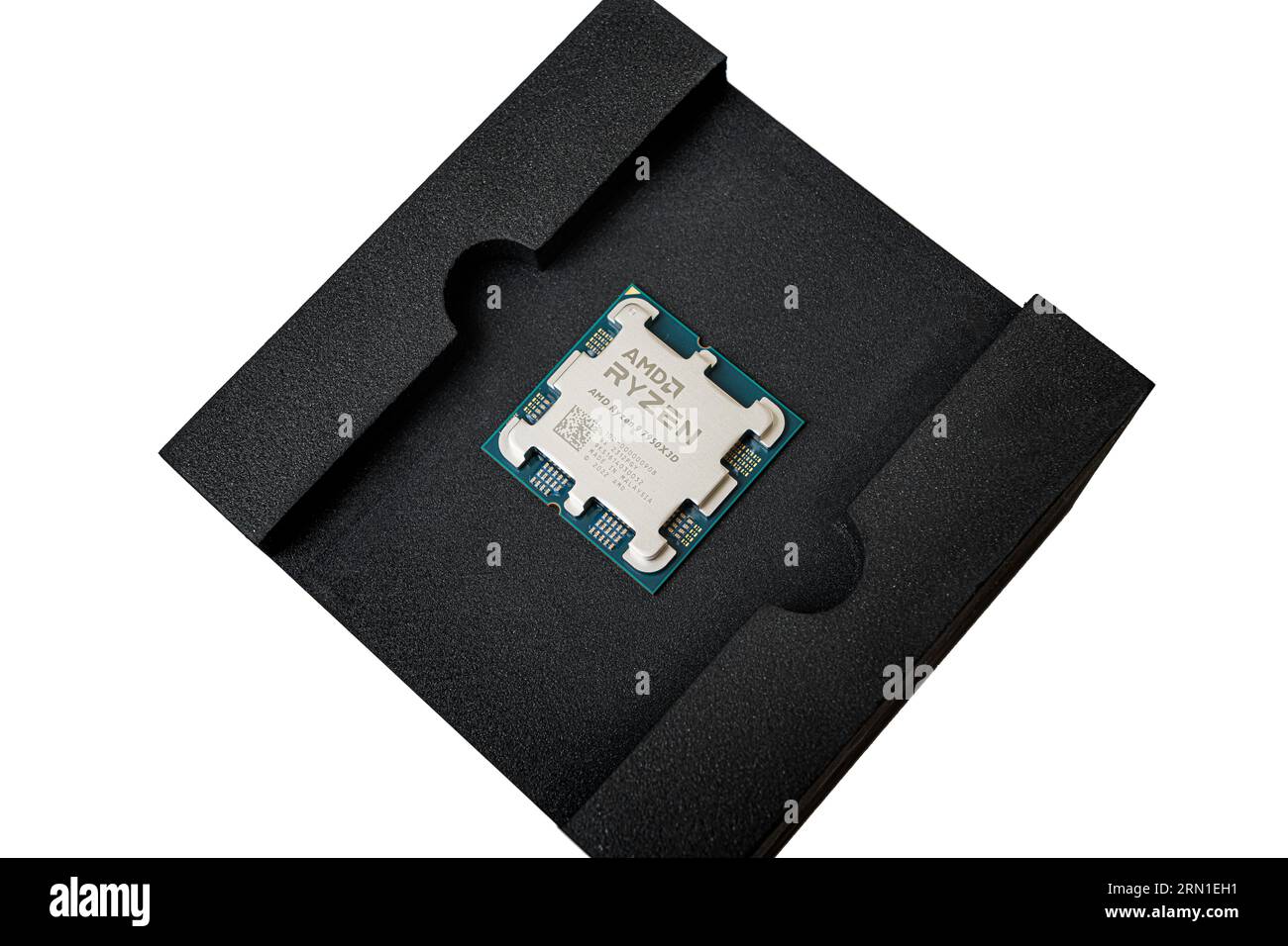 AMD Ryzen 9 7950X3D processor close-up. Studio shot Stock Photo - Alamy