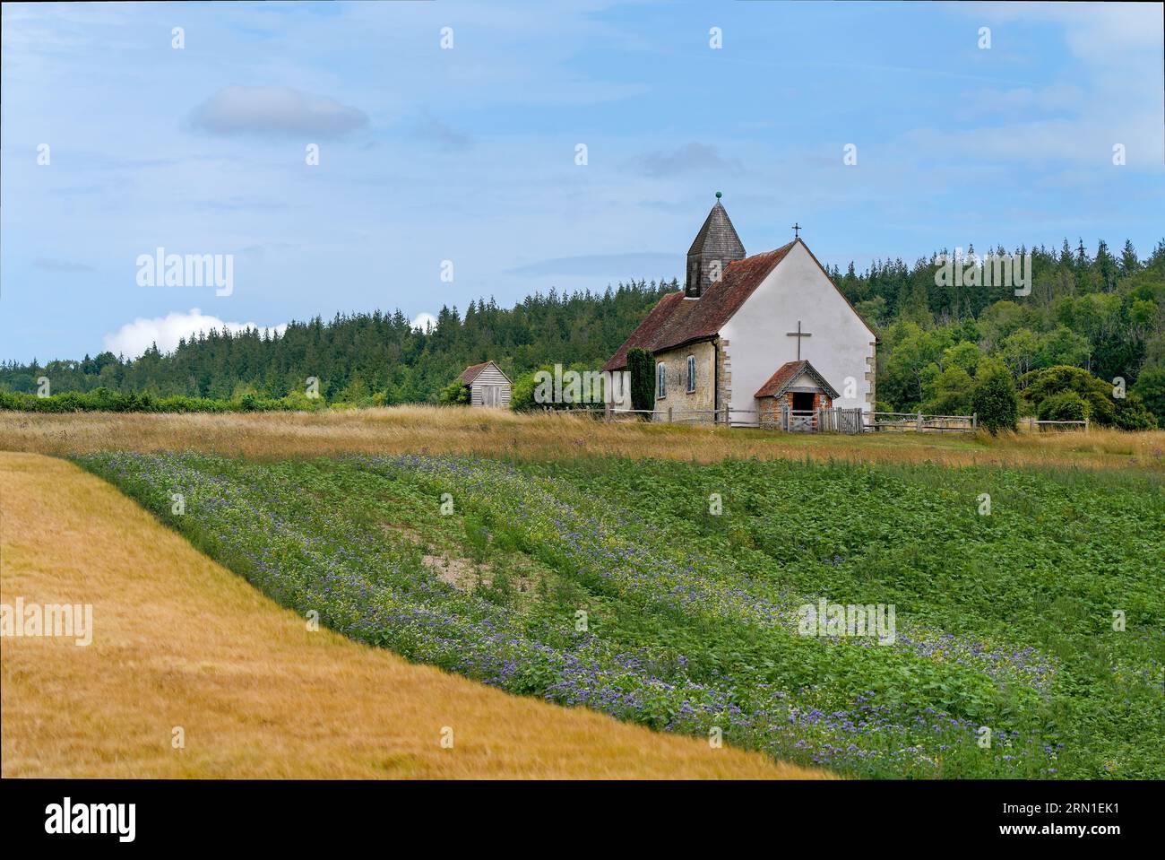 St Hubert’s Church, Idsworth, England, Hampshire, Uk Stock Photo - Alamy