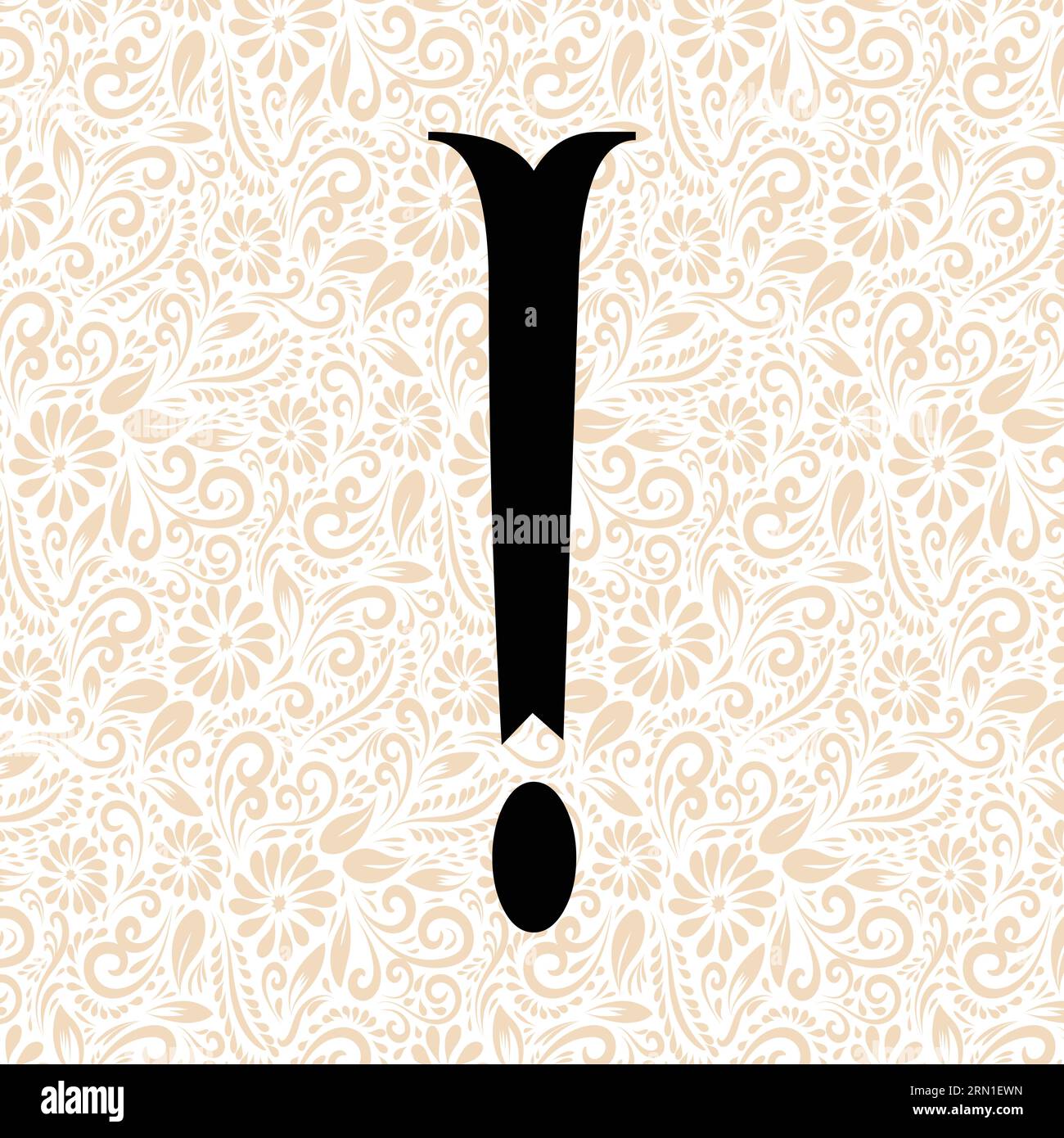 Fishtail Alphabet SYMBOL EXCLAMATION MARK , Black alphabet vector ...