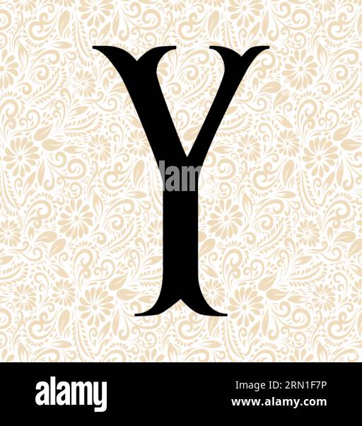 Fishtail Alphabet Y , Black alphabet vector, alphabet vector, alphabet ...