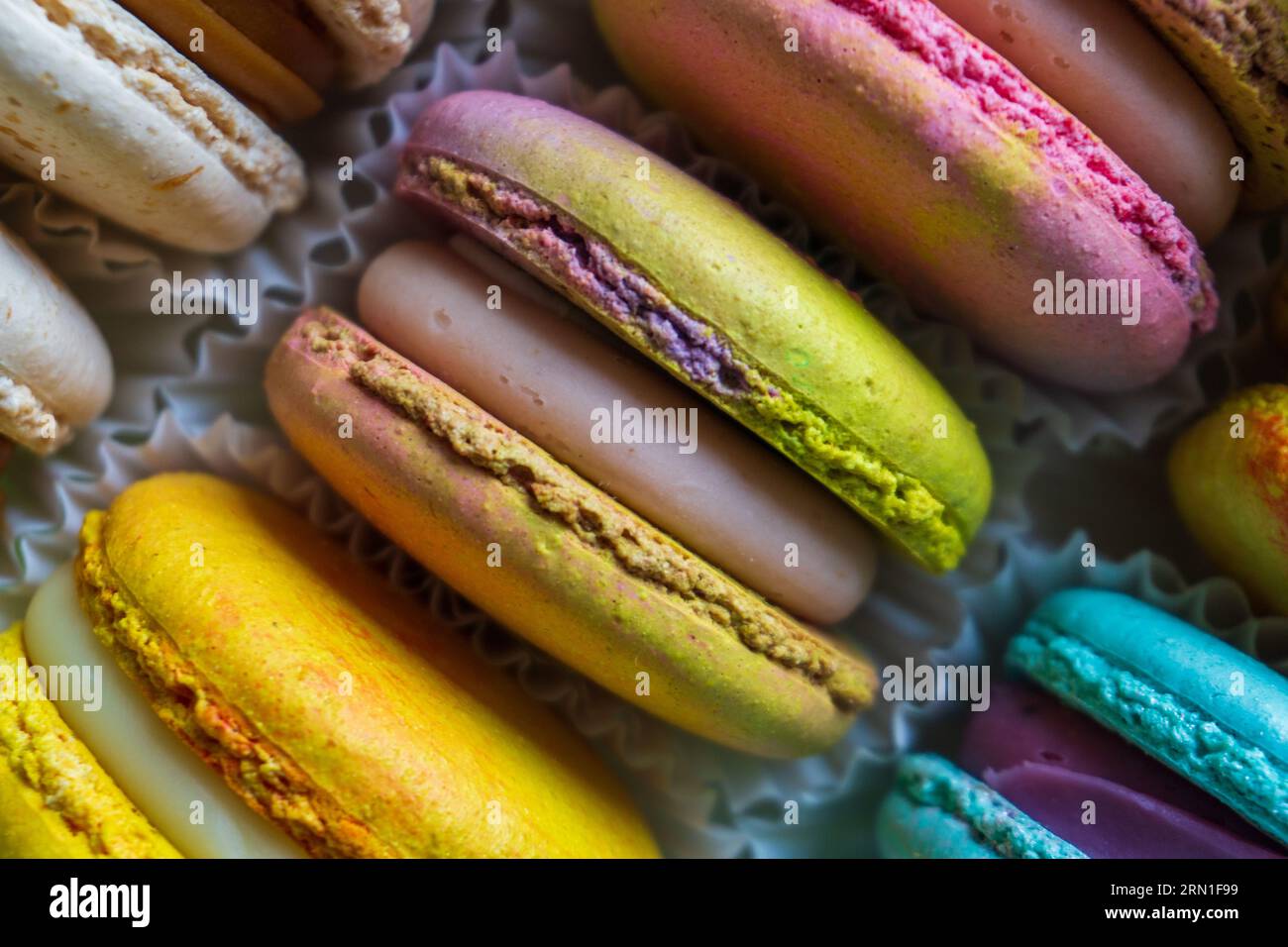 colorful macarons. Mcaroons. Close up, background Stock Photo - Alamy