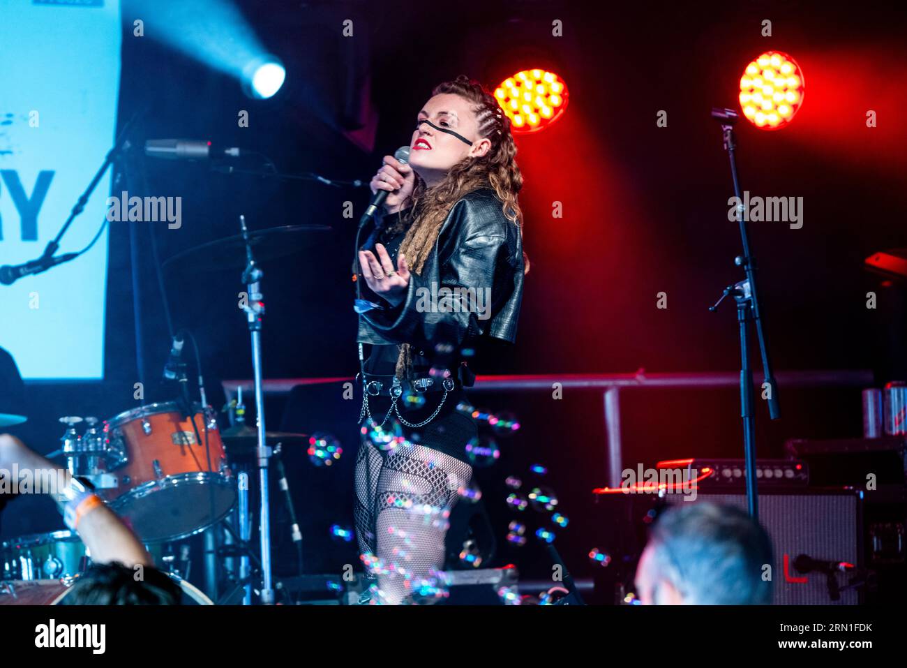 Amy Montgomery on the Chai Wallahs Stage at Green Man Festival in Wales ...