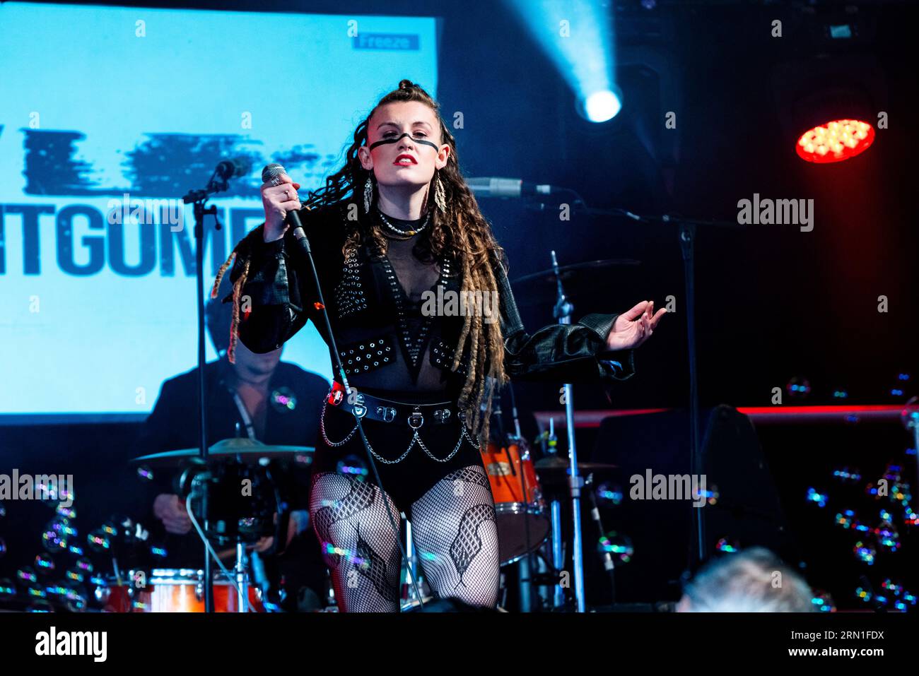 Amy Montgomery on the Chai Wallahs Stage at Green Man Festival in Wales ...