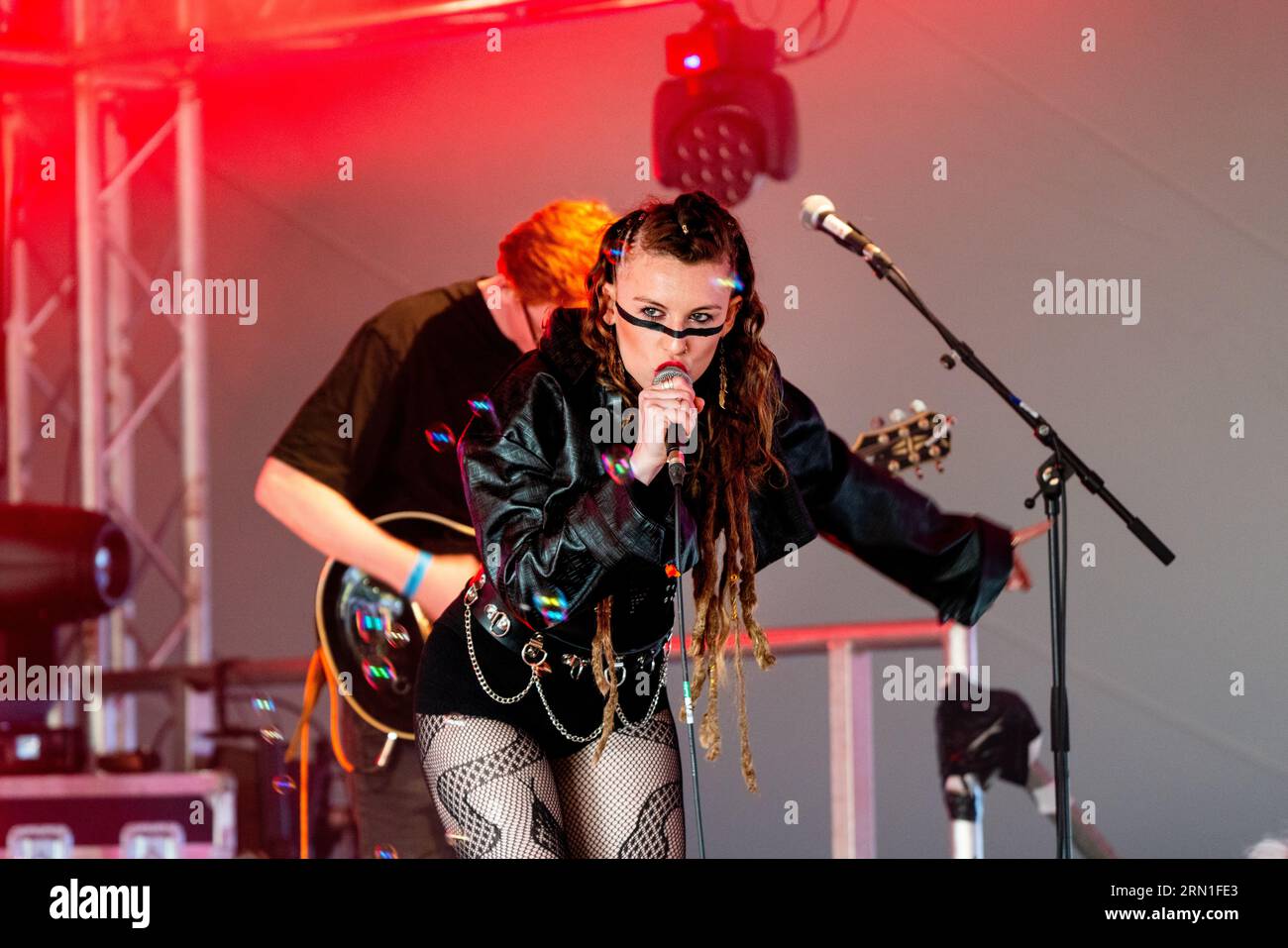 Amy Montgomery on the Chai Wallahs Stage at Green Man Festival in Wales ...