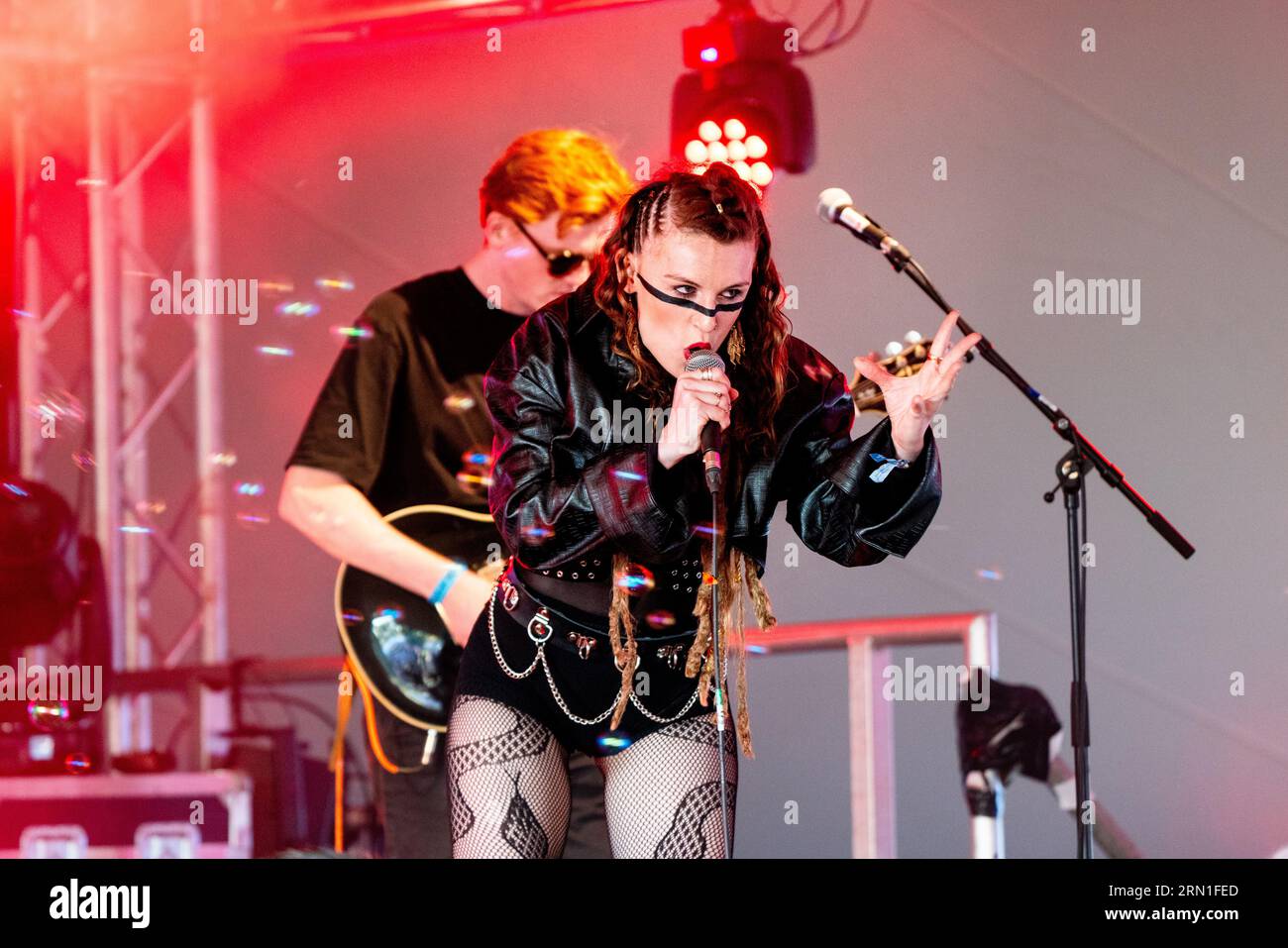 Amy Montgomery on the Chai Wallahs Stage at Green Man Festival in Wales ...
