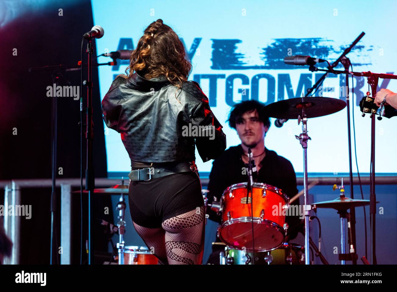 Amy Montgomery on the Chai Wallahs Stage at Green Man Festival in Wales ...