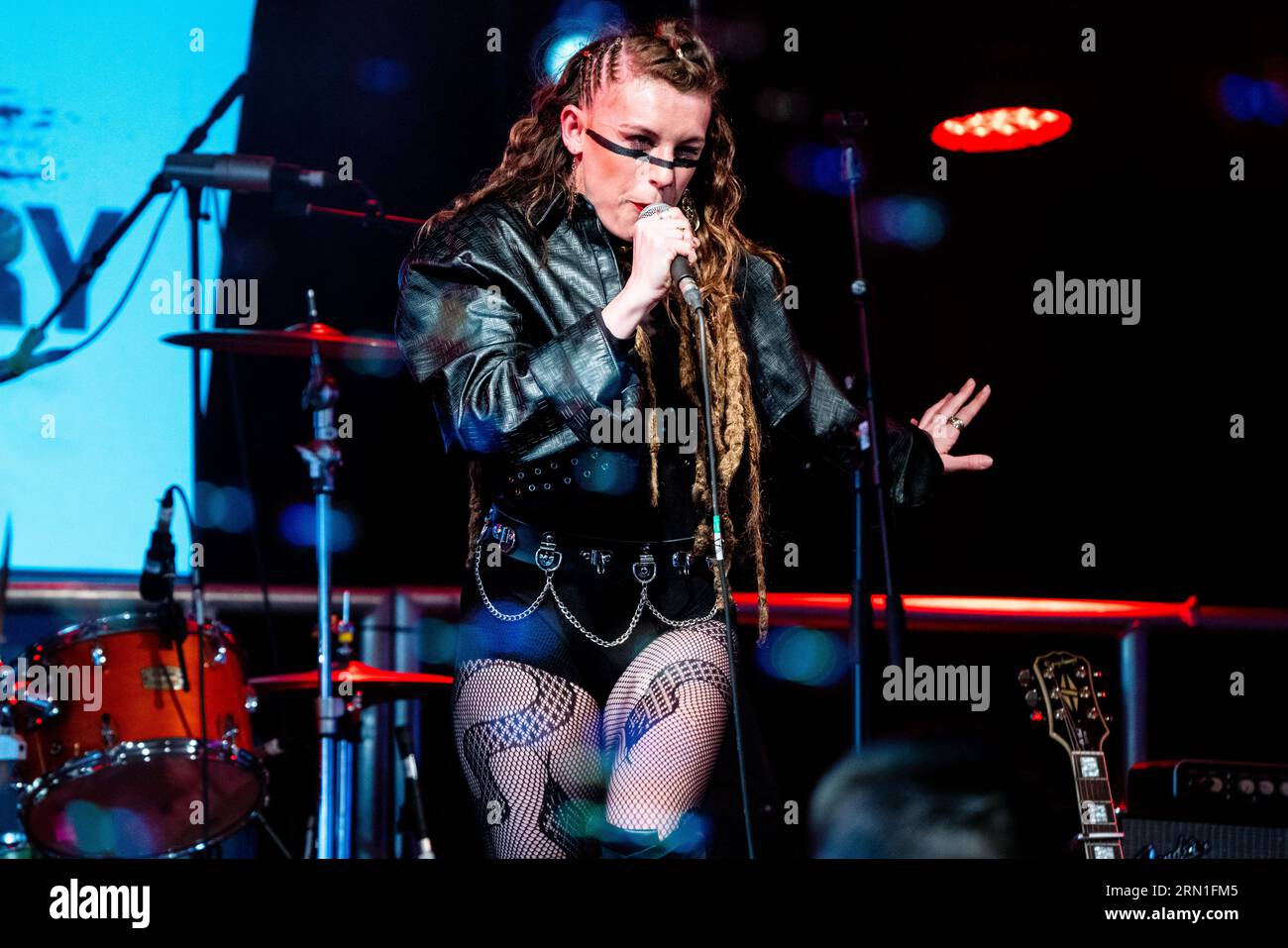 Amy Montgomery on the Chai Wallahs Stage at Green Man Festival in Wales ...