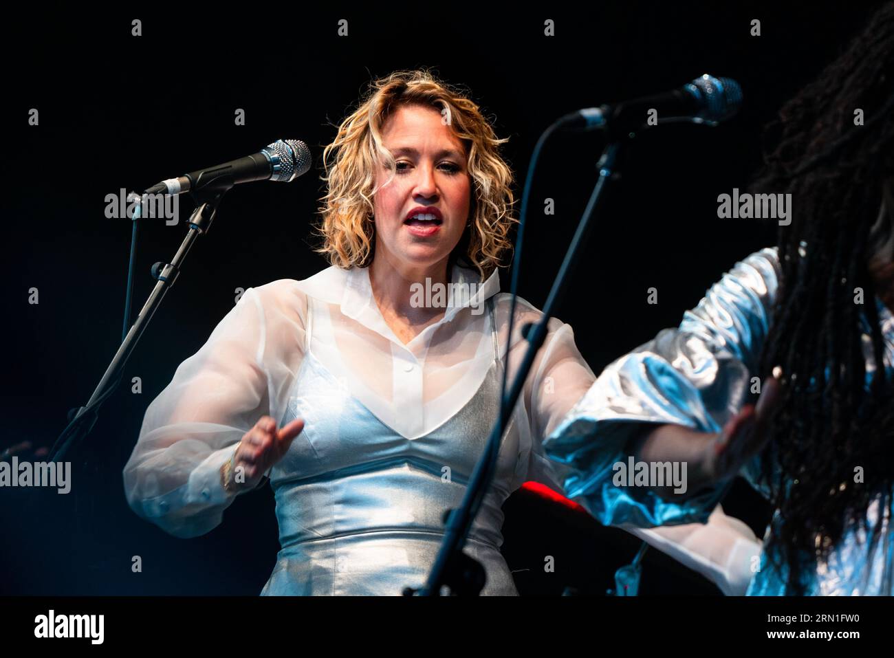 Sabrina Mileo Cunningham of Say She She on the Walled Garden Stage at ...