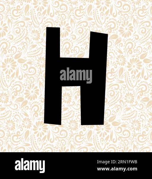 Funny Alphabet H LOWER , Black alphabet vector, alphabet vector ...