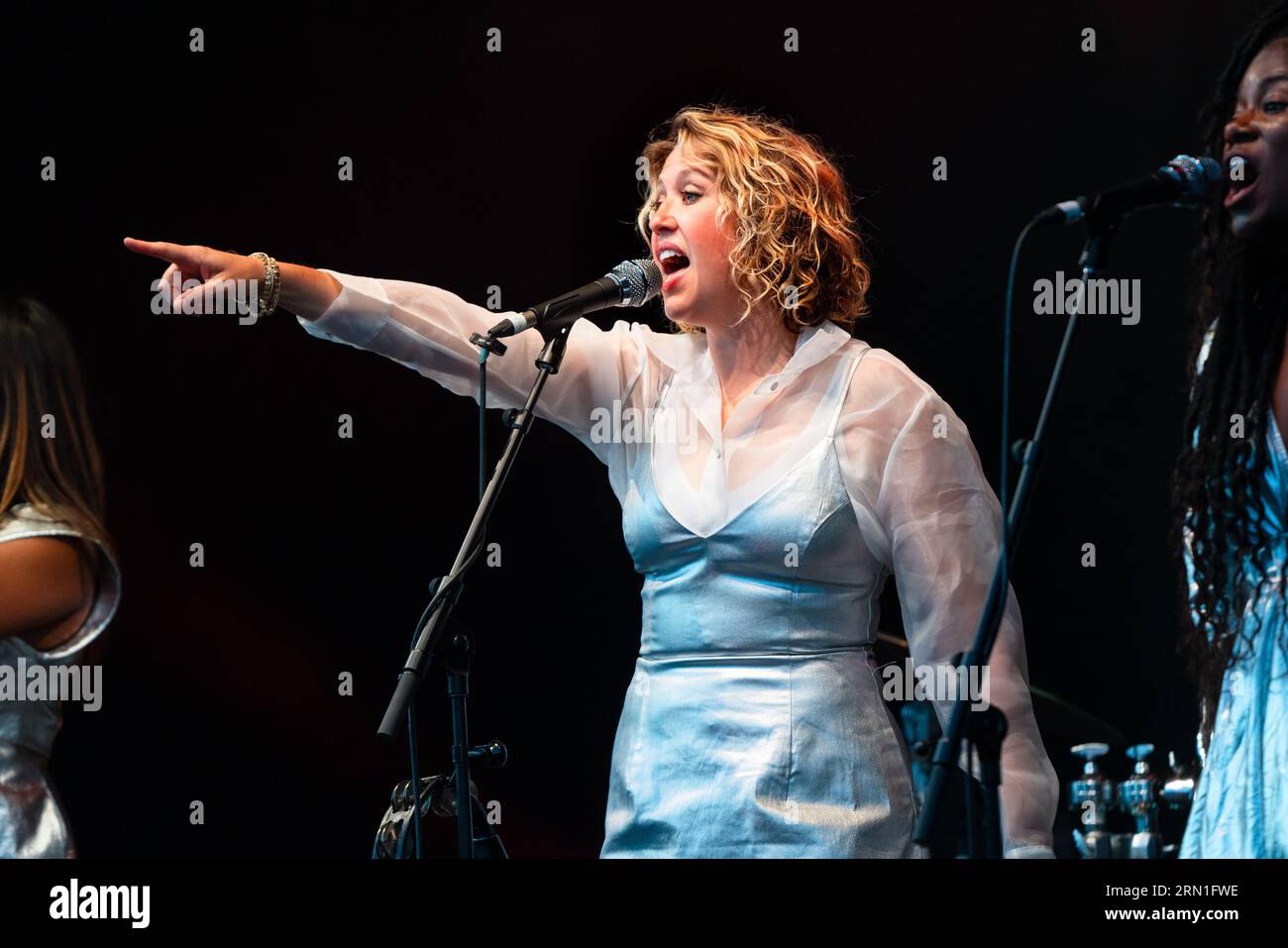 Sabrina Mileo Cunningham of Say She She on the Walled Garden Stage at ...