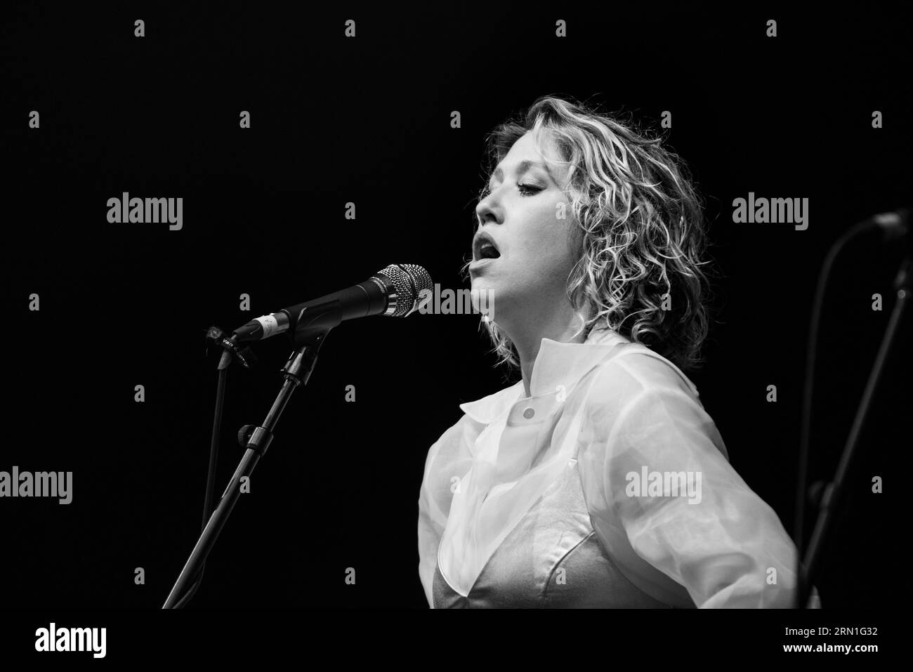 Sabrina Mileo Cunningham of Say She She on the Walled Garden Stage at ...